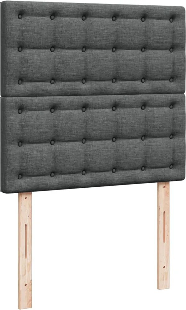 Box spring postel s matrací tmavě šedá 80 x 200 cm textil 3291510