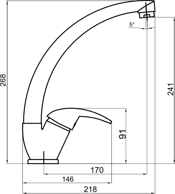 Novaservis Metalia 55 Dřezová baterie, chrom, 55014,0
