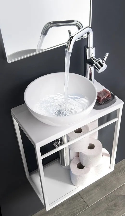 Sapho Sapho, CREST Konstrukce pod umyvadlo 39,5x45x21,7cm, bílá matná, AR502