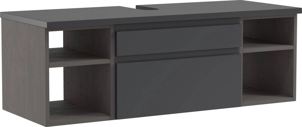 XXXLutz SKŘÍŇKA POD UMYVADLO, barvy grafitu, 120/41/47 cm Held - Online Only koupelnové skříňky - 000307017210