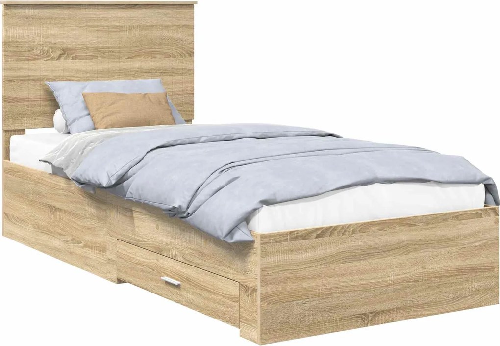 Rám postele se zásuvkou Sonoma dub 90 x 190 cm Kompozitní dřevo 3411361