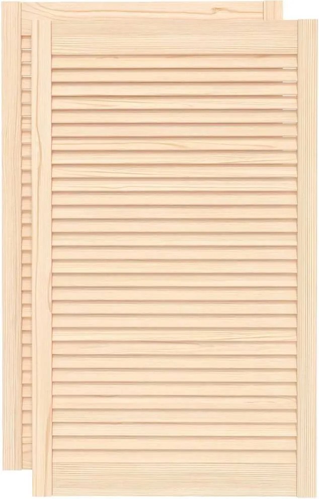 Nábytková dvířka lamelový design 2 ks 99,3 x 59,4 cm borovice 151140