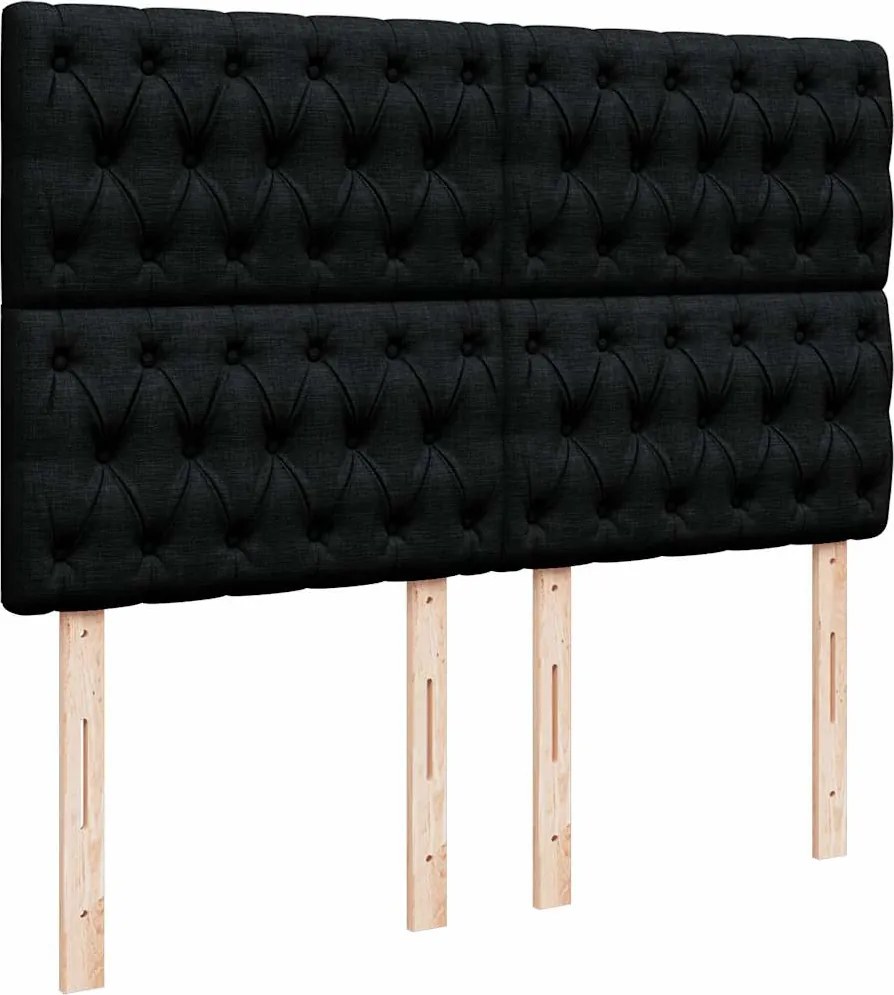 Box spring postel s matrací černá 140 x 190 cm textil 3292060