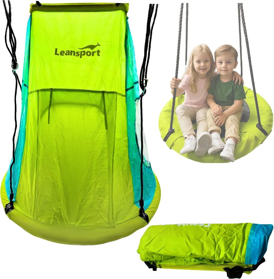 LEAN Sport Houpací stan Čapí hnízdo zelený 110-120 cm