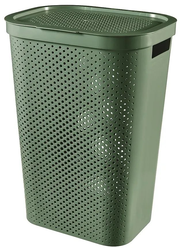 Prádelní koš Infinity 60l recycled 245809 zelená Curver