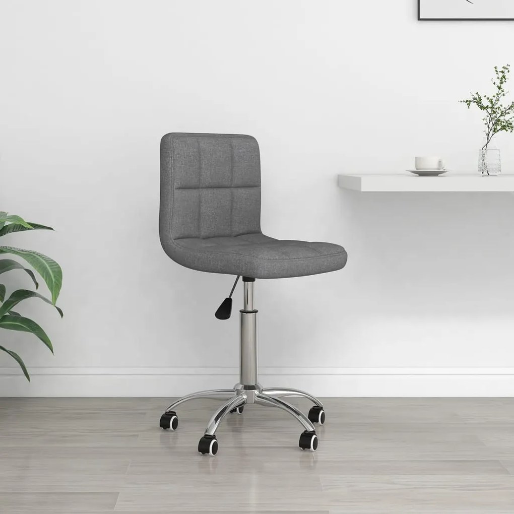 Otočná kancelářská židle světle šedá textil - Default Title