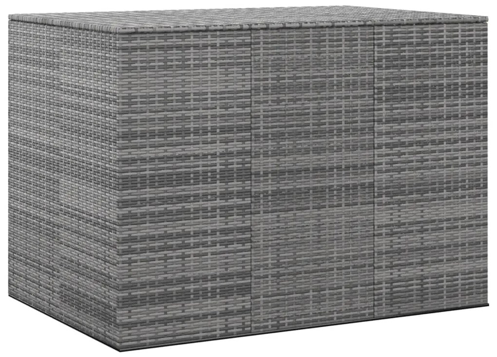Zahradní úložný box PE ratan 145 x 100 x 103 cm šedý 317231