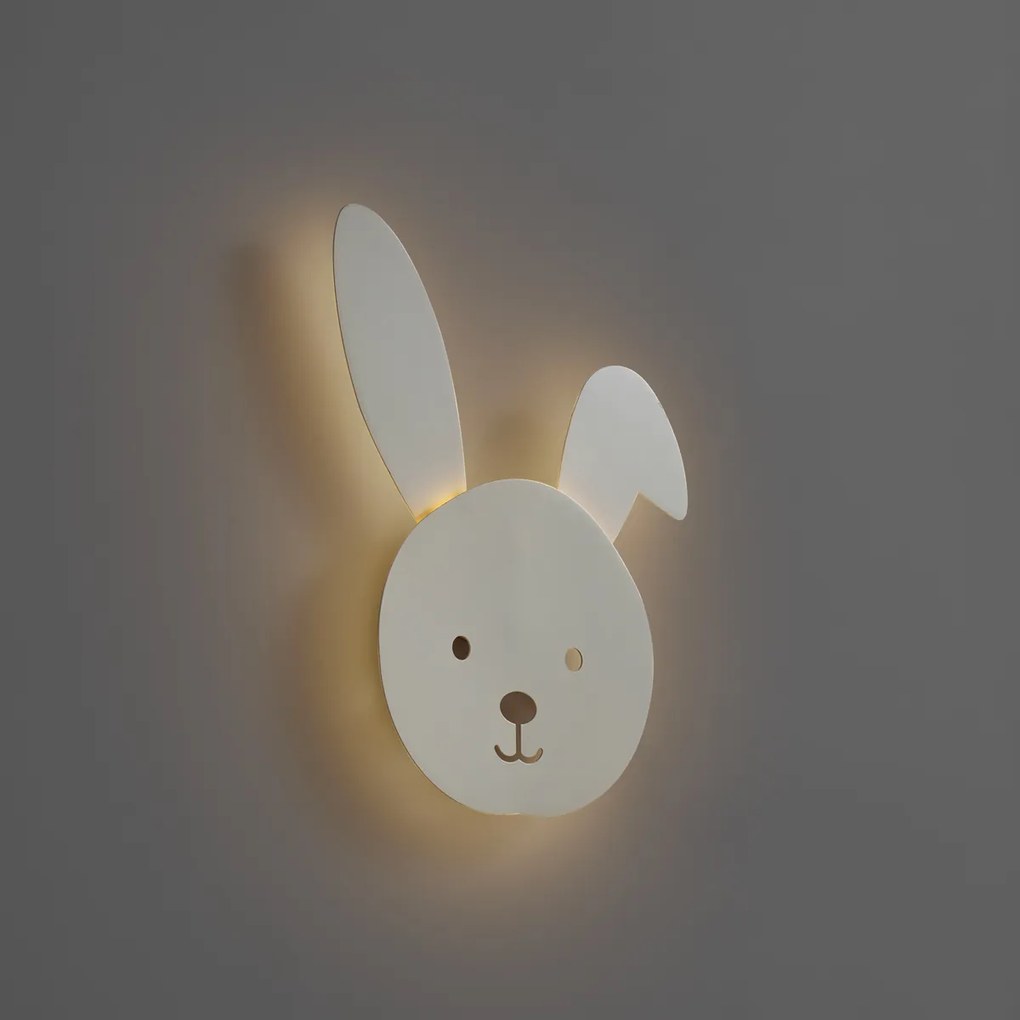 Dětské nástěnné svítidlo béžové vč. LED 3-stupňové stmívatelné - Benny the Bunny