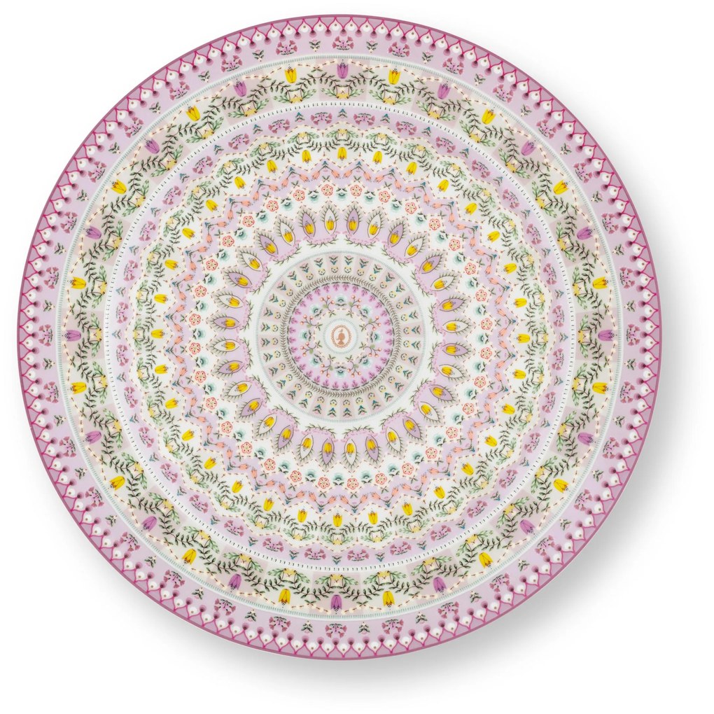 Pip Studio Lily &amp; Lotus talíř Ø32cm, lila (Velký porcelánový talíř)