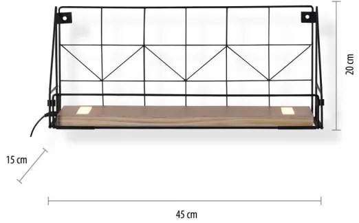 Leuchten Direkt 15277-18 - Police s LED osvětlením BOARD 2xLED/1,75W/230V 45 cm