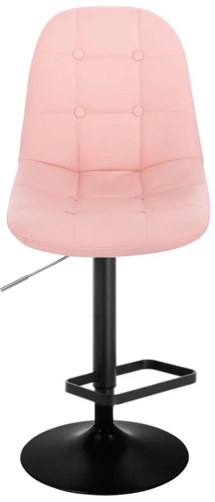 LuxuryForm Barová židle SAMSON na černém talíři - růžová