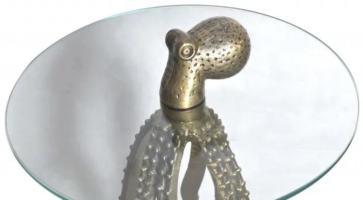 Noble Home Mosazný odkládací stolek Octopus