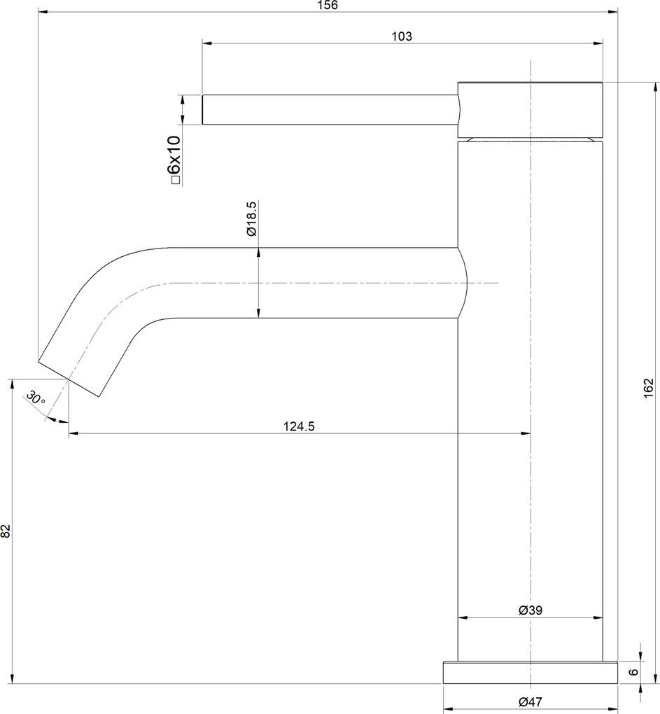 Invena Invena, BATERIE UMYWALKOWA DROPIA CZARNY, INV-BU-15-004-J