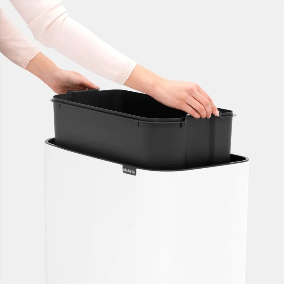 Bílý dotykový ocelový odpadkový koš 36 l Bo Touch Bin – Brabantia