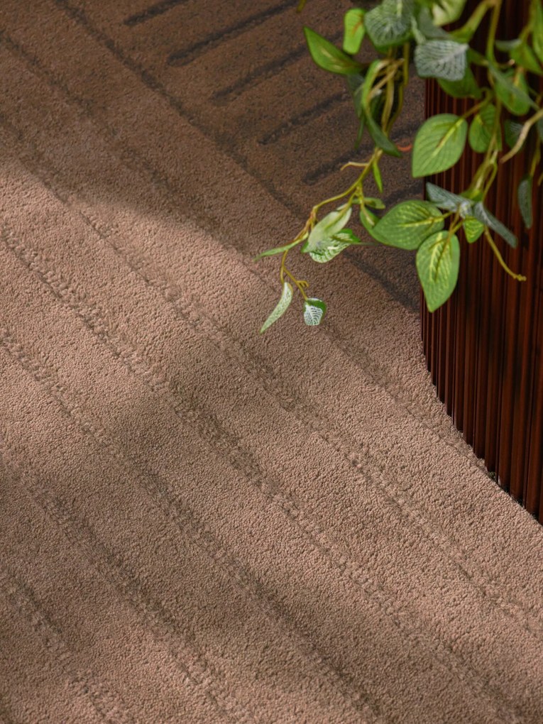 Vikosa, Kusový koberec Vikosa Arcura 106300 Brown, 160x230, hnědá, ložnice
