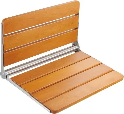 skládací týkové sedátko do sprchy 53,1 × 40,6 cm nástěnná sprchová lavice 226,8 kg