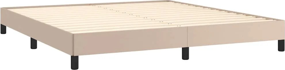 Box spring postel s matrací cappuccino 180 x 200 cm umělá kůže 3127330