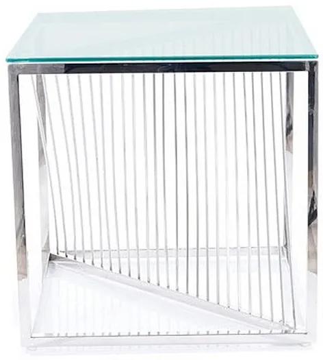 Casarredo - Komfort nábytek Konferenční stolek FLAME B stříbrná/sklo