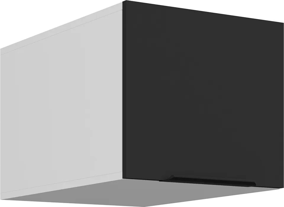 ARIA bc | horní skříňka 40 NAGU-36 1F výklopná | 40 cm | HLUBOKÁ | ANTI FINGERPRINT povrch | bílá/černá