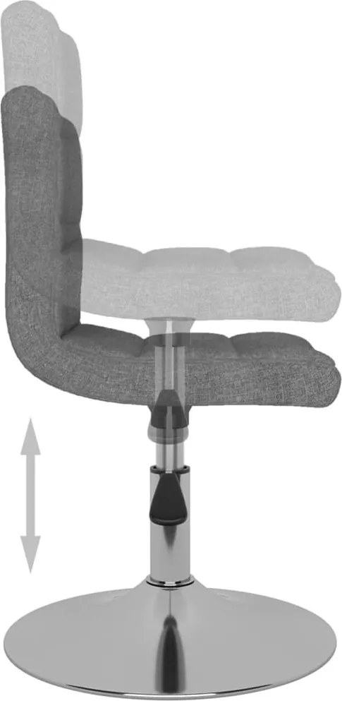 vidaXL Otočná jídelní židle textil [3087470] Barva: taupe