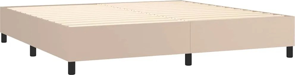 Rám postele s boxspringem cappuccino 200x200 cm umělá kůže 3121070