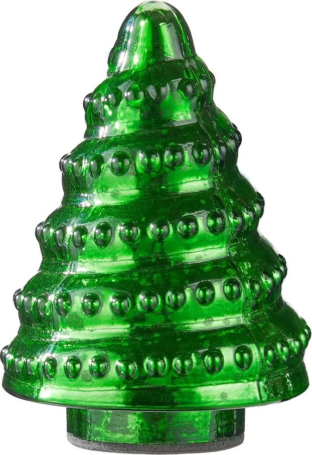 X-MAS Dekorační jedle skleněná 10 cm - zelená