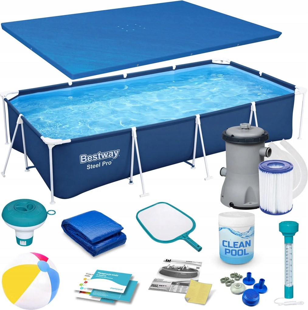 Bazén Zahradní Bazén S Rámou Velká Sada 15V1 400X211 Bestway