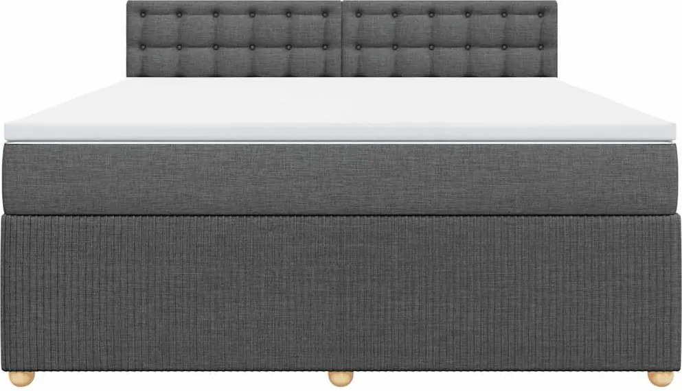 Box spring postel s matrací tmavě šedá 180x200 cm textil 3287550