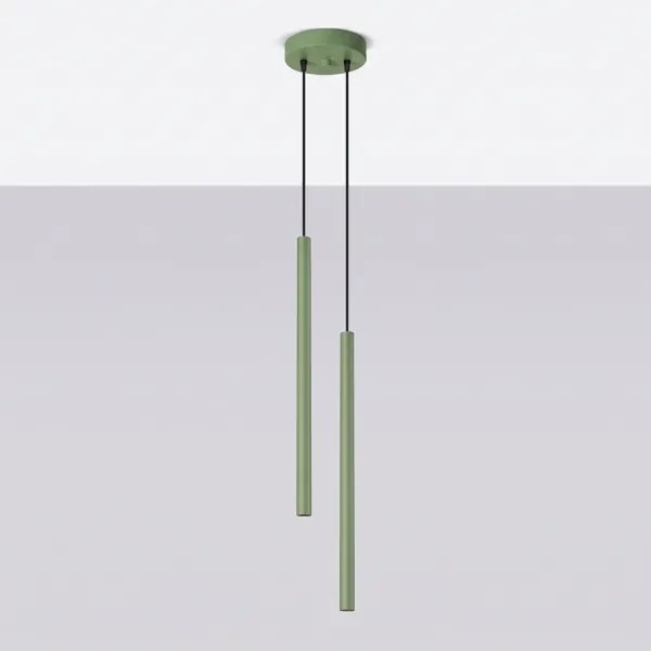 Sollux SL.2134 - Lustr na lanku PASTELO 2xG9/8W/230V zelená