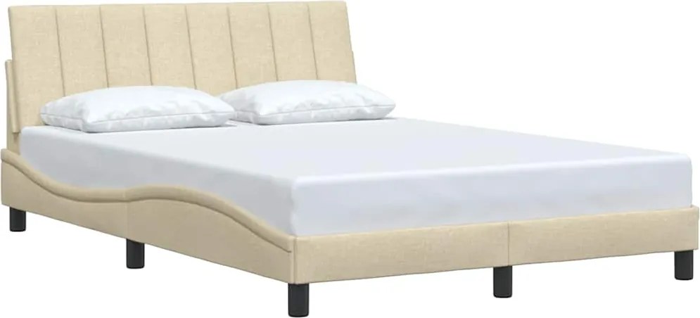 Rám postele bez matrace Hanko krémový 120 x 200 cm textil 3310382