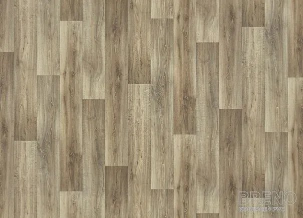Breno PVC TOPTEX Lime Oak 069L – jemný hnědo-šedý dekor, šíře 400 cm
