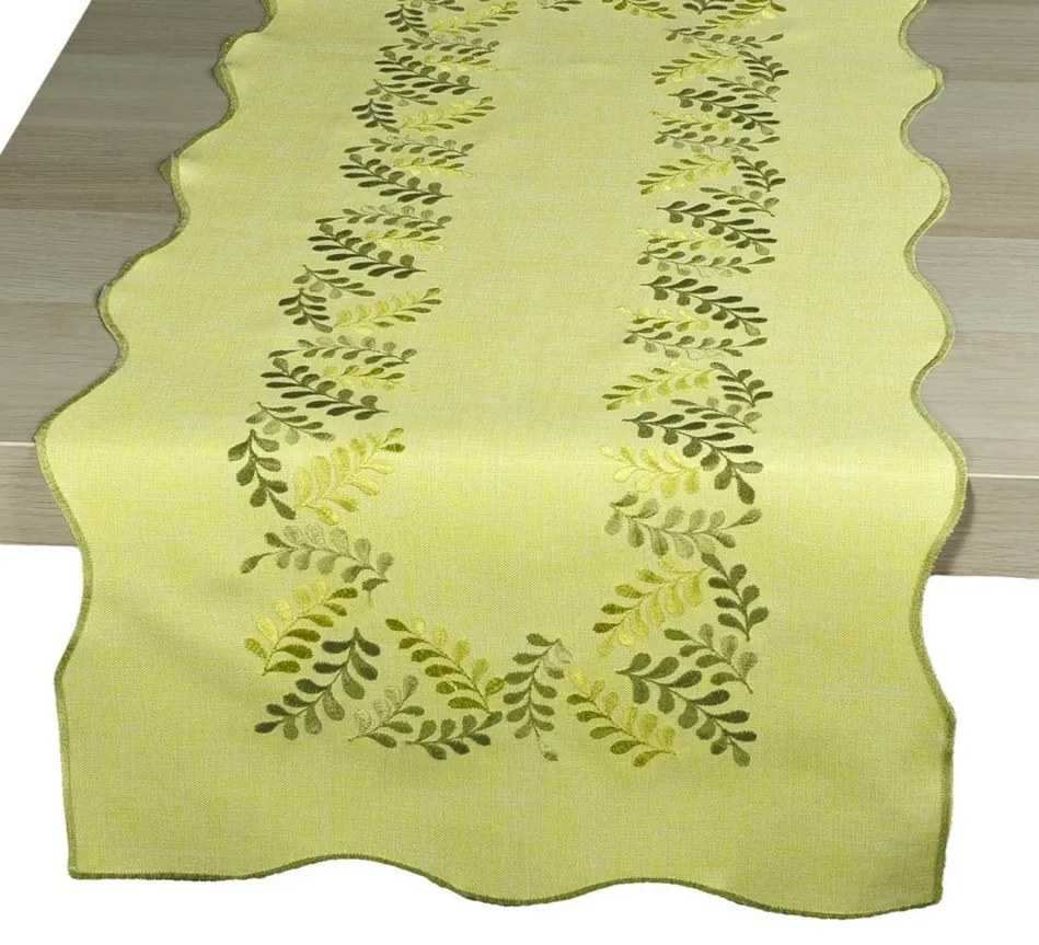 Frobyt Ubrus Lístky žlutá, 40 x 90 cm