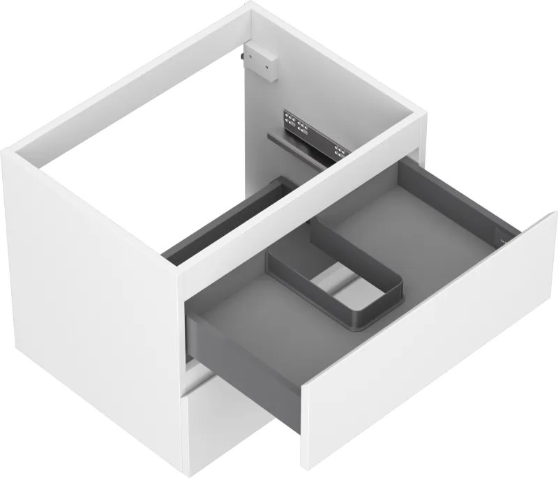 Mexen Orio, koupelnová skříňka 60 cm, 2 zásuvky, bílá matná, 91A10-06047-2-BFF01