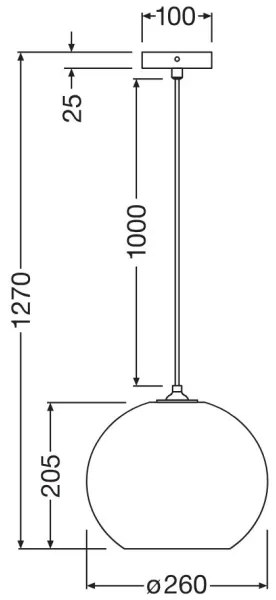 Ledvance - Lustr na lanku DECOR CARDBOARD 1xE27/15W/230V pr. 26 cm