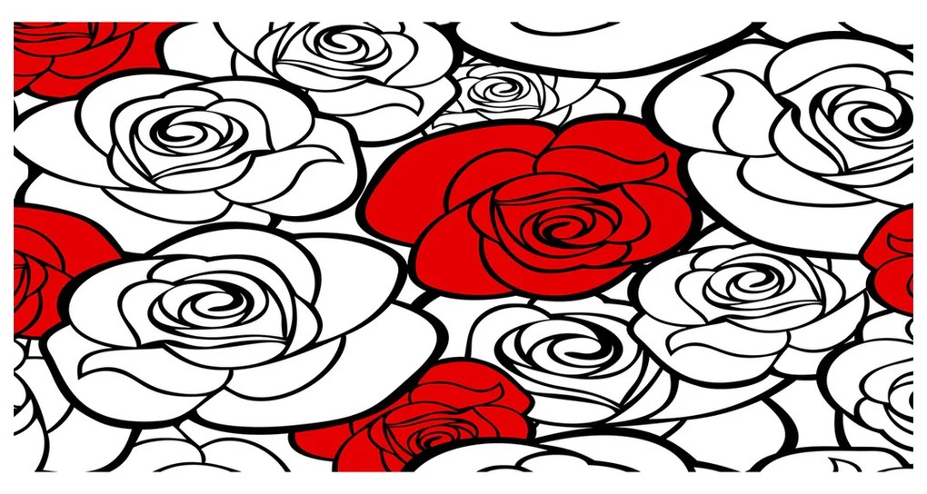 Foto obraz sklo tvrzené Růže