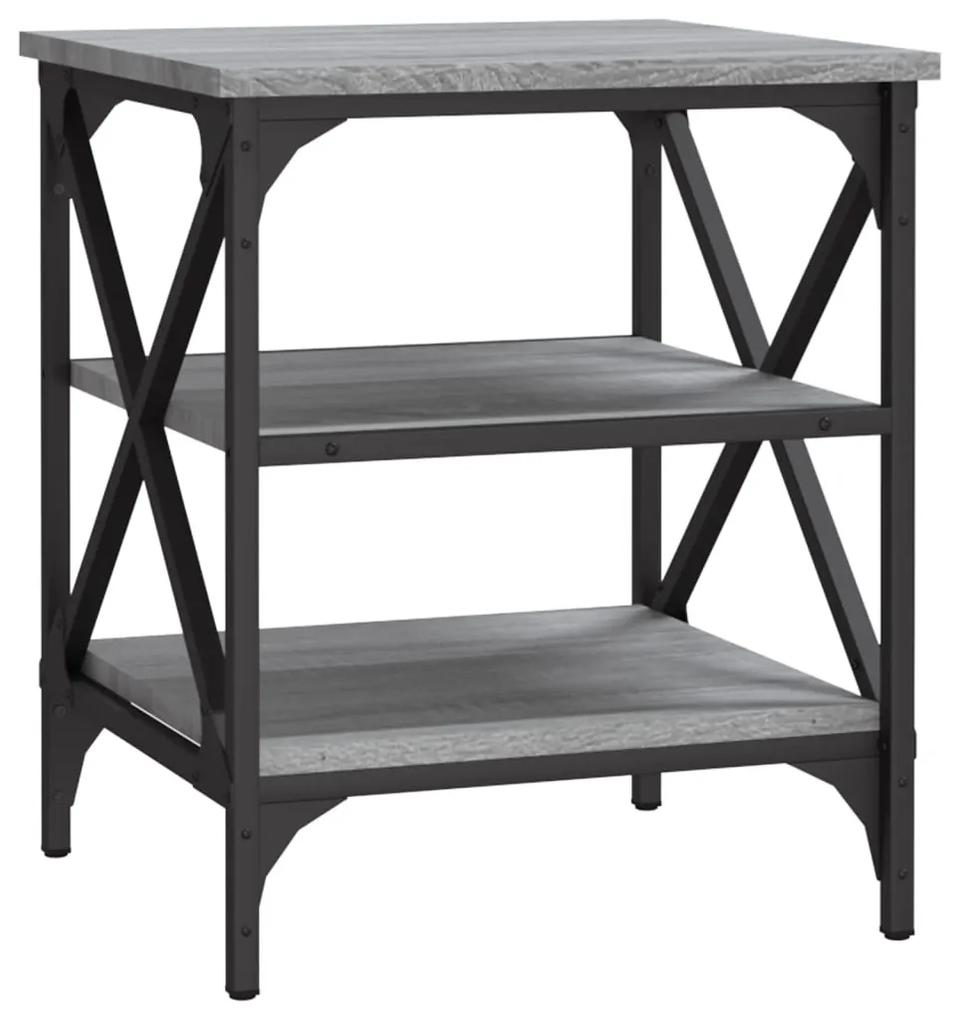 Odkládací stolek šedý sonoma 40 x 42 x 50 cm kompozitní dřevo - Default Title