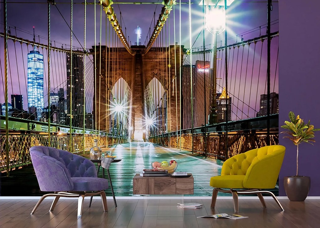 Fototapeta na míru Cesta Přes Brooklynský Most | Vliesová fototapeta na zed' | DFTNXXL2439