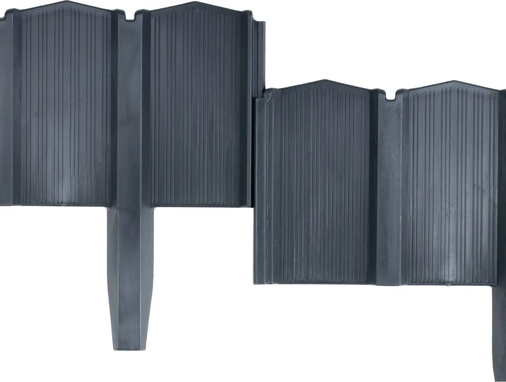 Sada 5 ks zahradních palisád Linea 390 cm antracitová