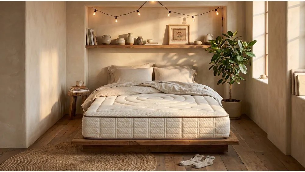 Tvrdá/středně tvrdá pěnová oboustranná matrace 200x200 cm Cashmere Premier – Moonia