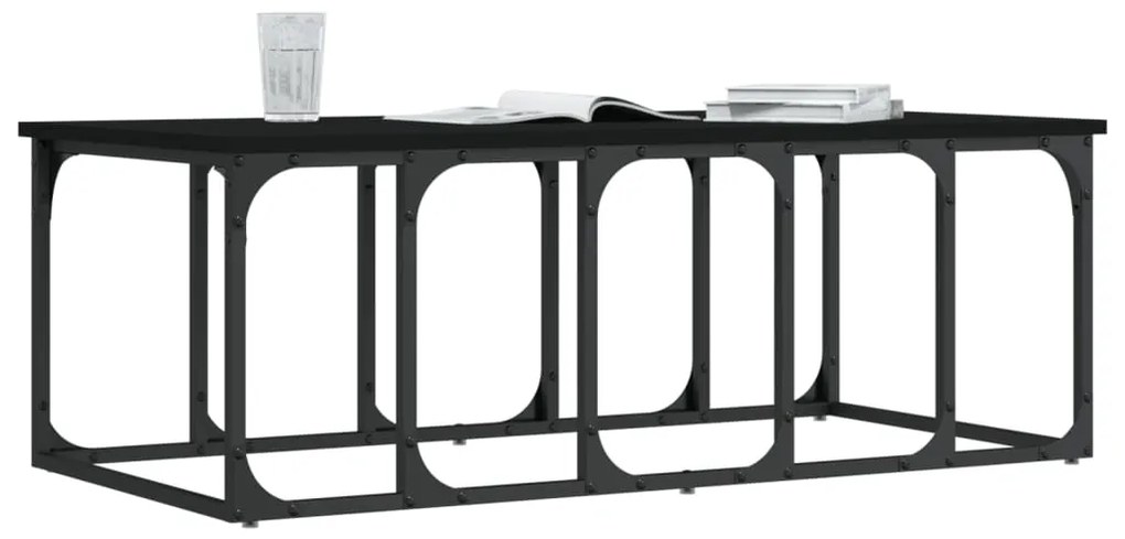 Konferenční stolek černý 100 x 50 x 35,5 cm kompozitní dřevo - Default Title