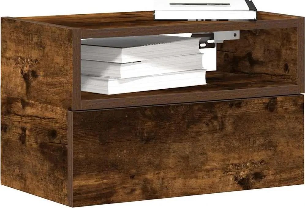 vidaXL Nástěnný noční stolek 45x26x28,5 cm [858598] Barva: dub sonoma