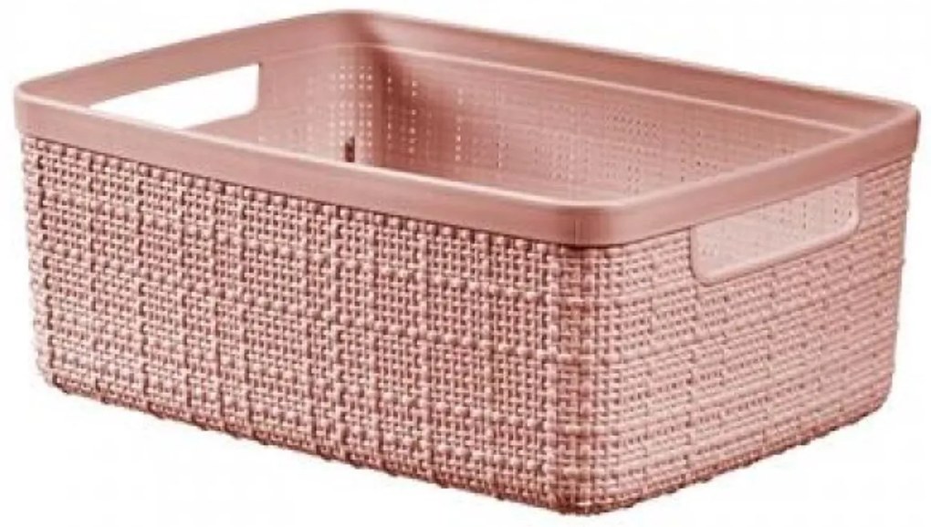 Curver JUTE 255192 Úložný koš 5 L, růžový