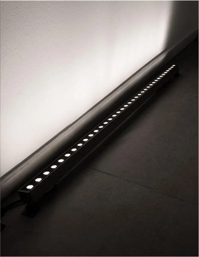 NV 9011102 WALL WASHER nikl satén hliník a sklo LED Chip Philips 15W 3000K DC24V 30st. IP67 - NOVA LUCE