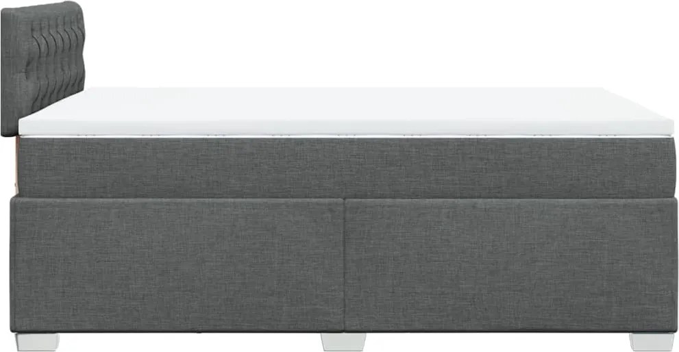 Box spring postel s matrací tmavě šedá 120x200 cm textil 3285863