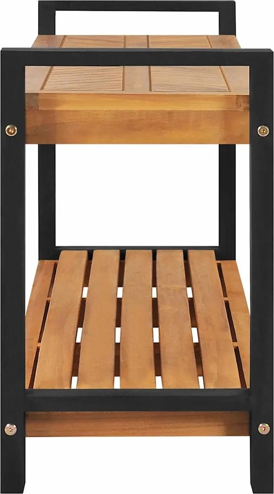 Lavice 120 cm masivní teakové dřevo 325274