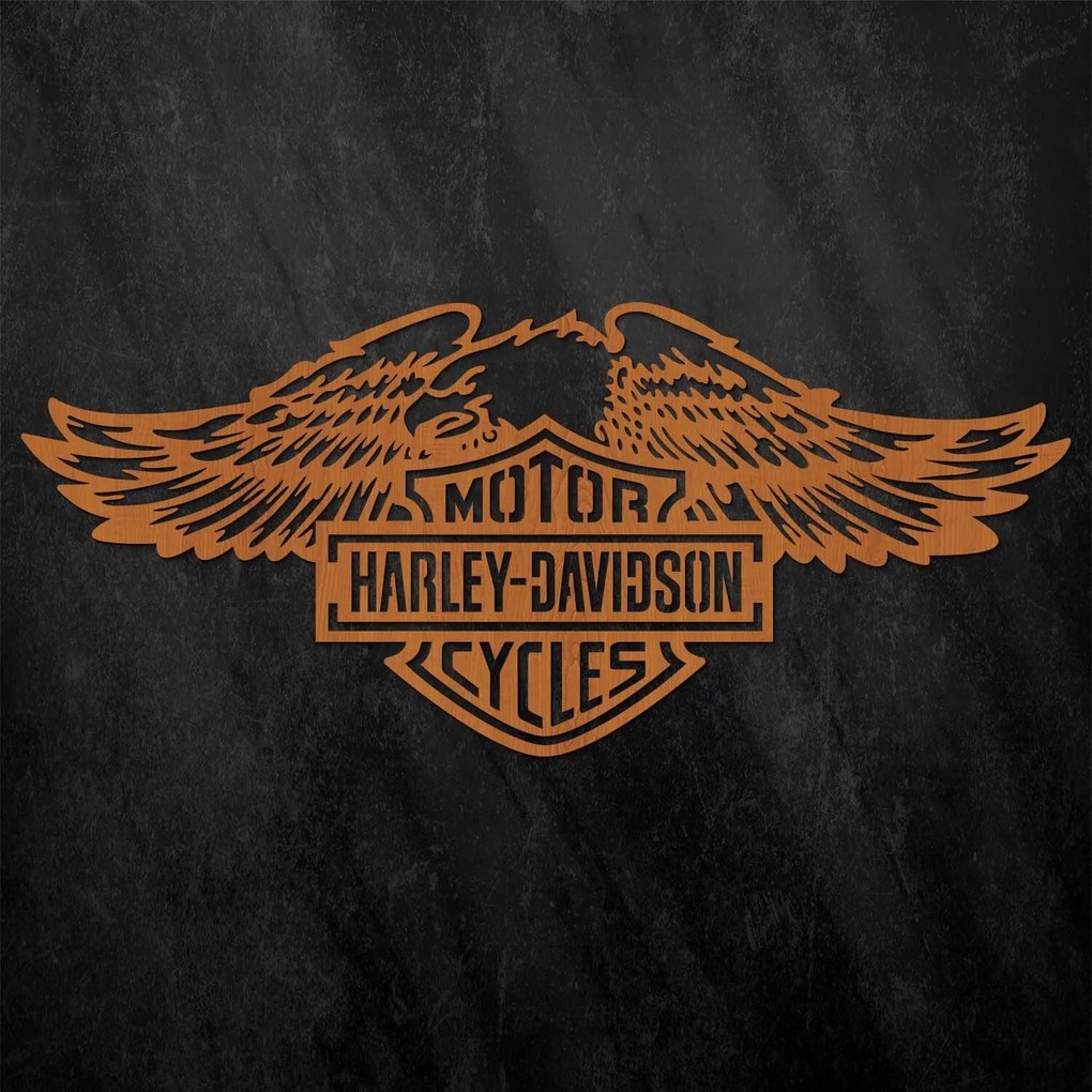DUBLEZ | Dřevěný obraz - Logo Harley Davidson | Obraz