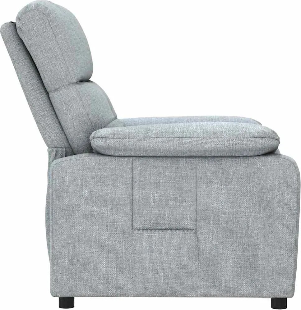 Polohovací křeslo světle šedé textil 289662