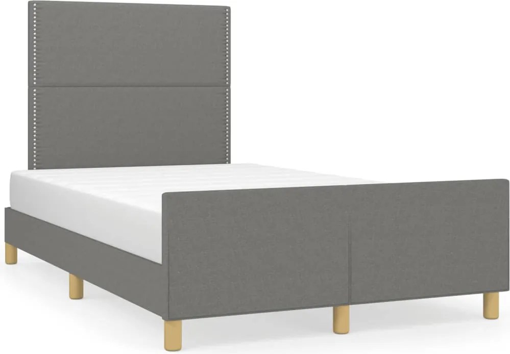 Rám postele bez matrací tmavě šedá 120x190 cm textil 3270507