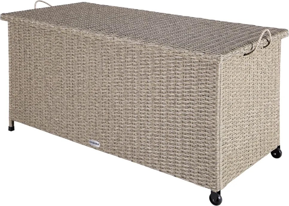 Deuba Úložný box s kolečky 370 L - krémový