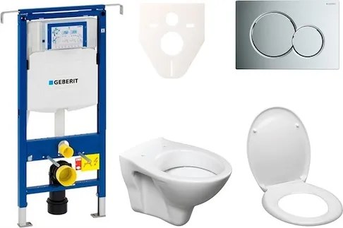 Cenově zvýhodněný závěsný WC set Geberit do lehkých stěn / předstěnová montáž + WC Ceramia S-Line Pro 111.355.00.5ND2